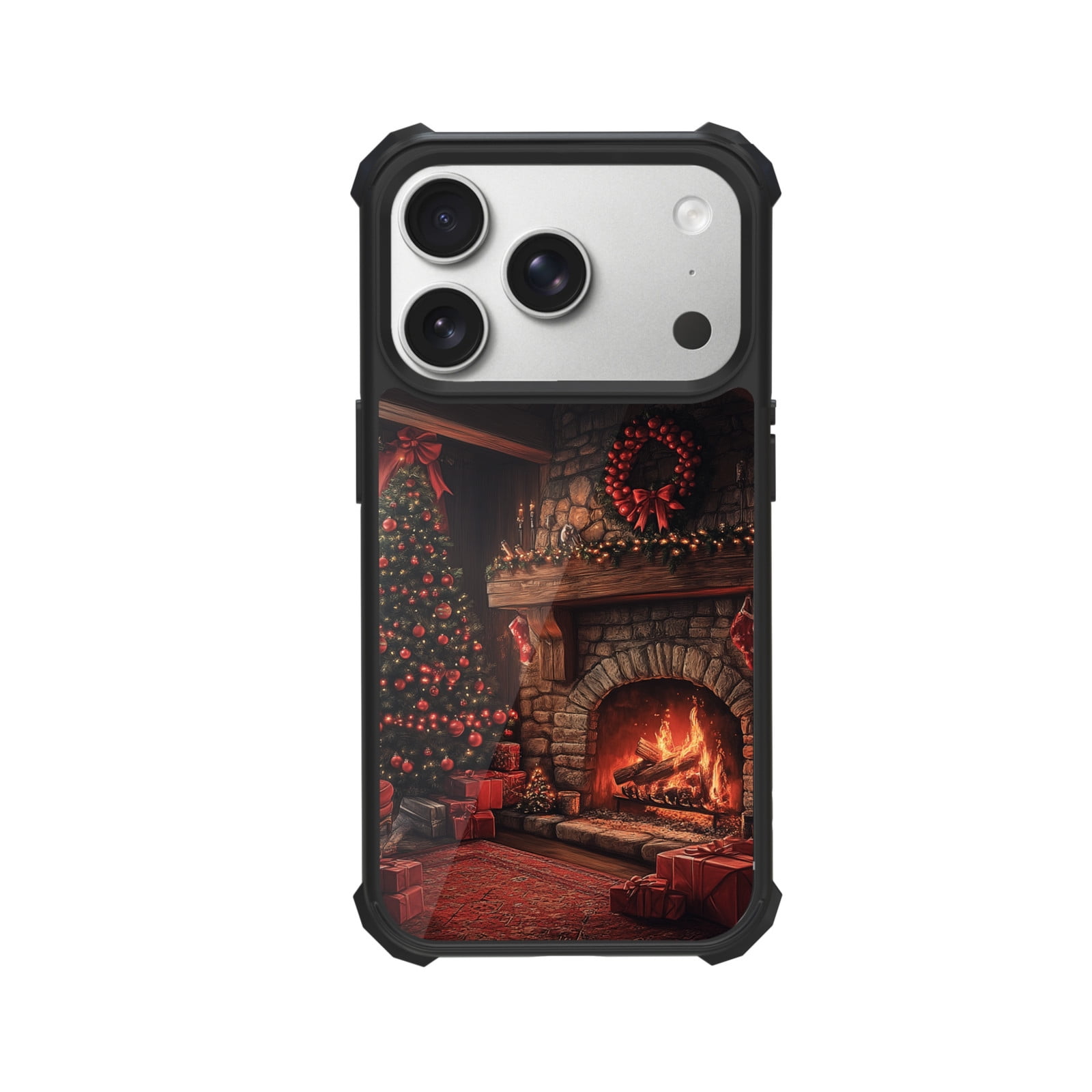 Christmas Fireplace Tree Warm Indoor Shockproof Case For iPhone 12 13 ...