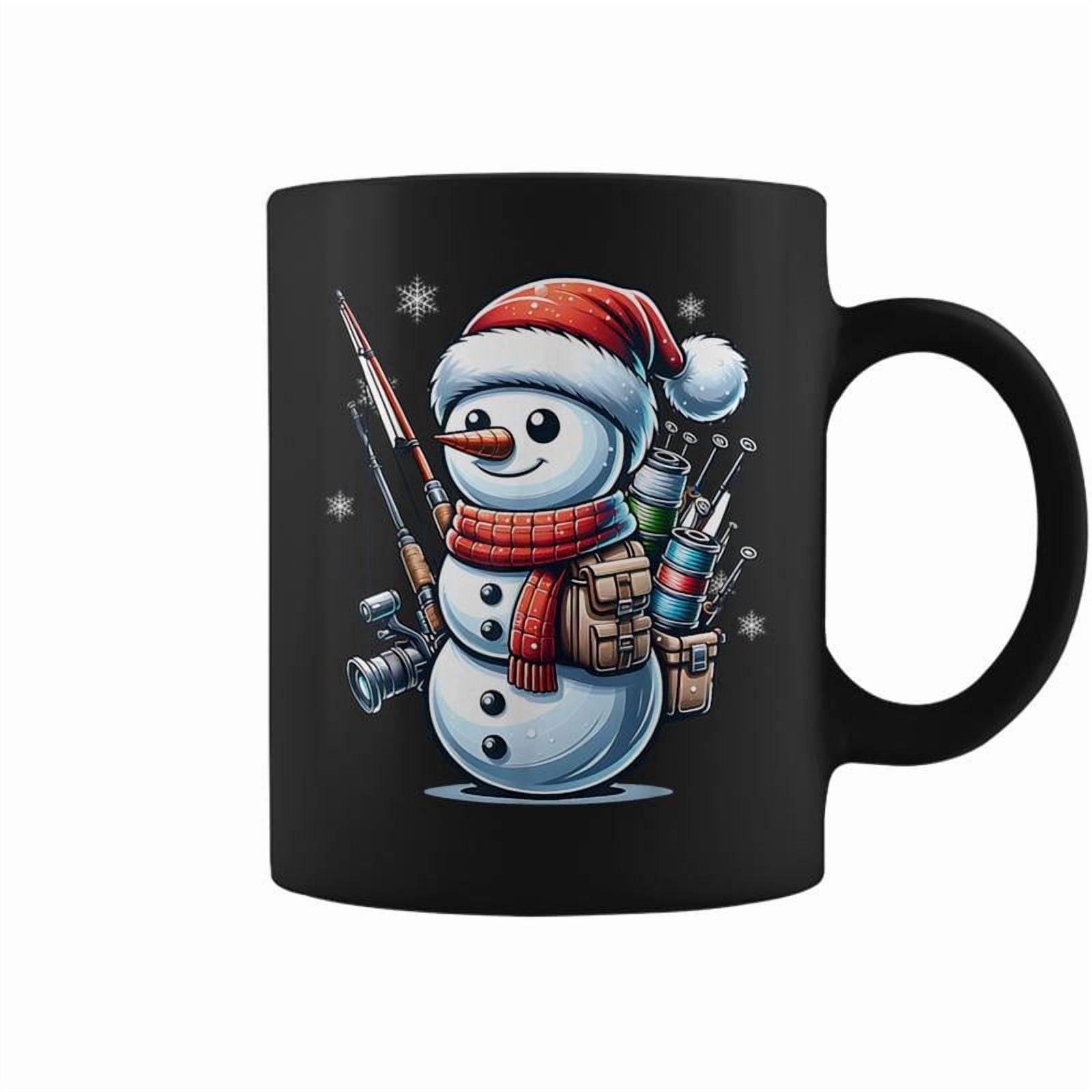Christmas Fishing Fan Snowman Santa Coffee Mugs - Walmart.com