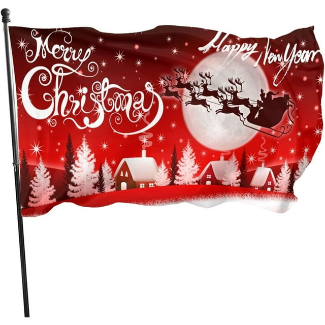 Christmas Flag 3x5 Ft Outdoor Flag，New Year Holiday Flag For Xmas Party ...