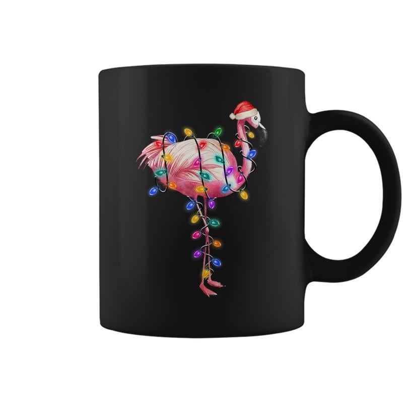Christmas Flamingo Christmas Lights Santa Hat Elf Coffee Mugs - Walmart.com