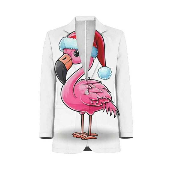 Christmas Flamingo Lights Men's Suit Blazer Casual Party Wear Slim Fit ...