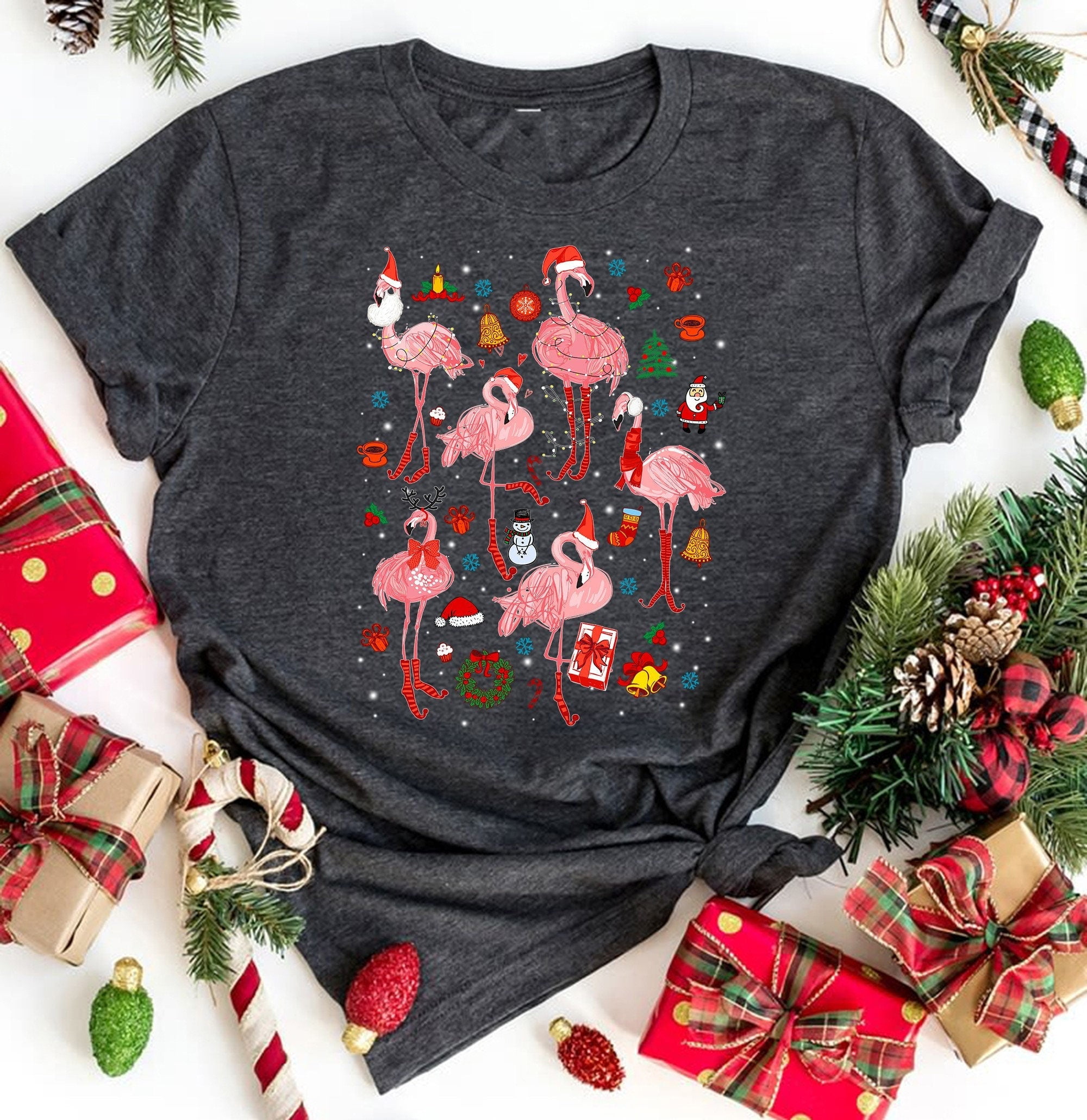 Christmas Flamingo Shirt, Flamingo Christmas Shirt, Cute Flamingo ...