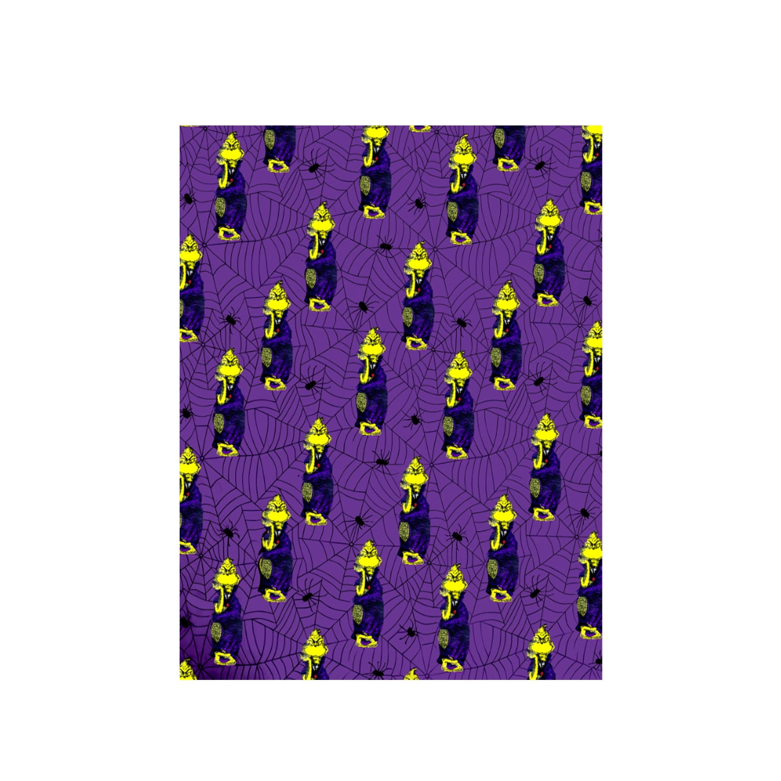 Christmas Flannel Blankets, Grinch Blankets, Purple Background Spider ...