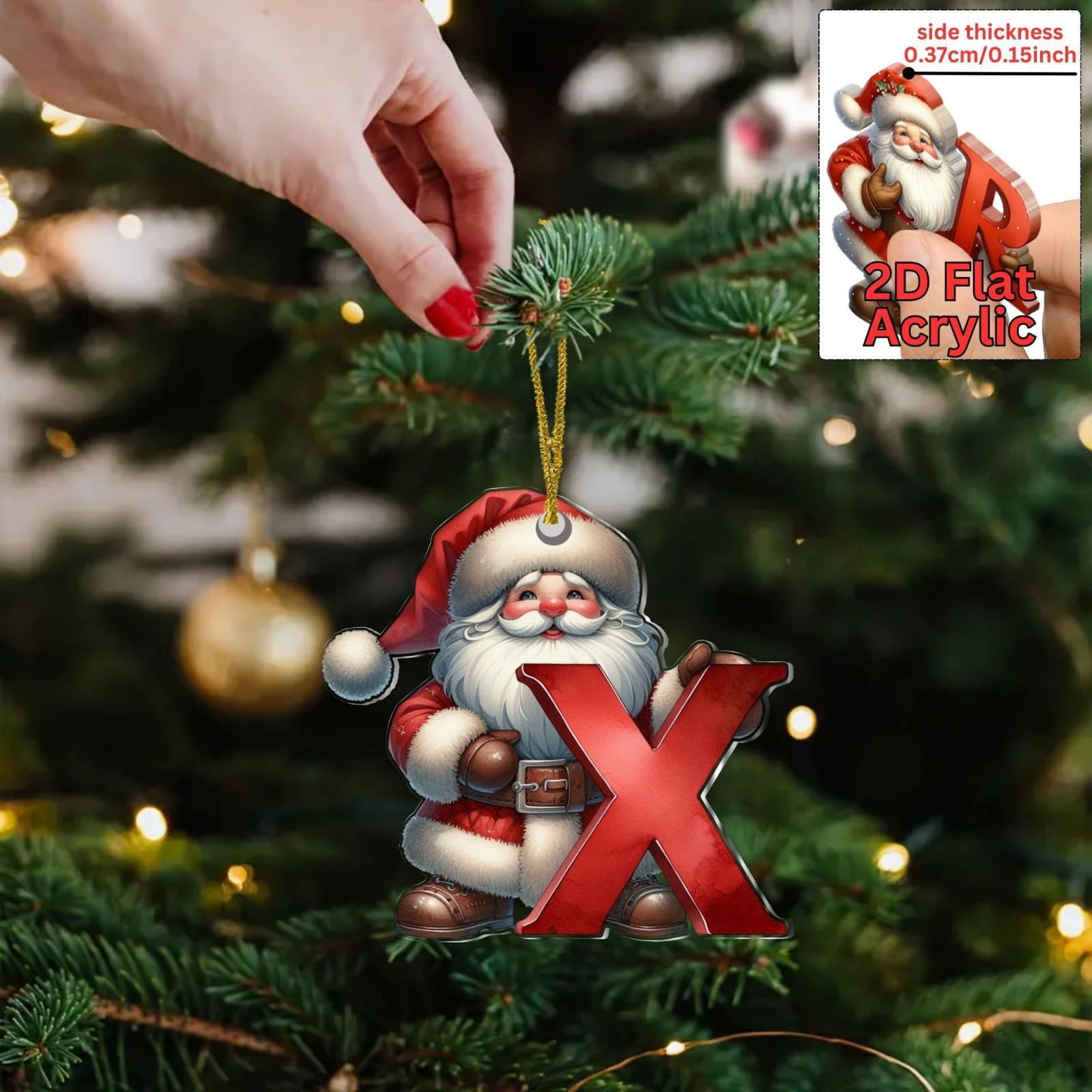 Christmas Flat 2D Letter Ornament For Tree And Car Hanging Artículos ...