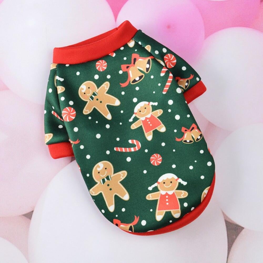 Christmas Fleece Dog Warm Clothes Cotton Pet Winter Clothing for Small ...