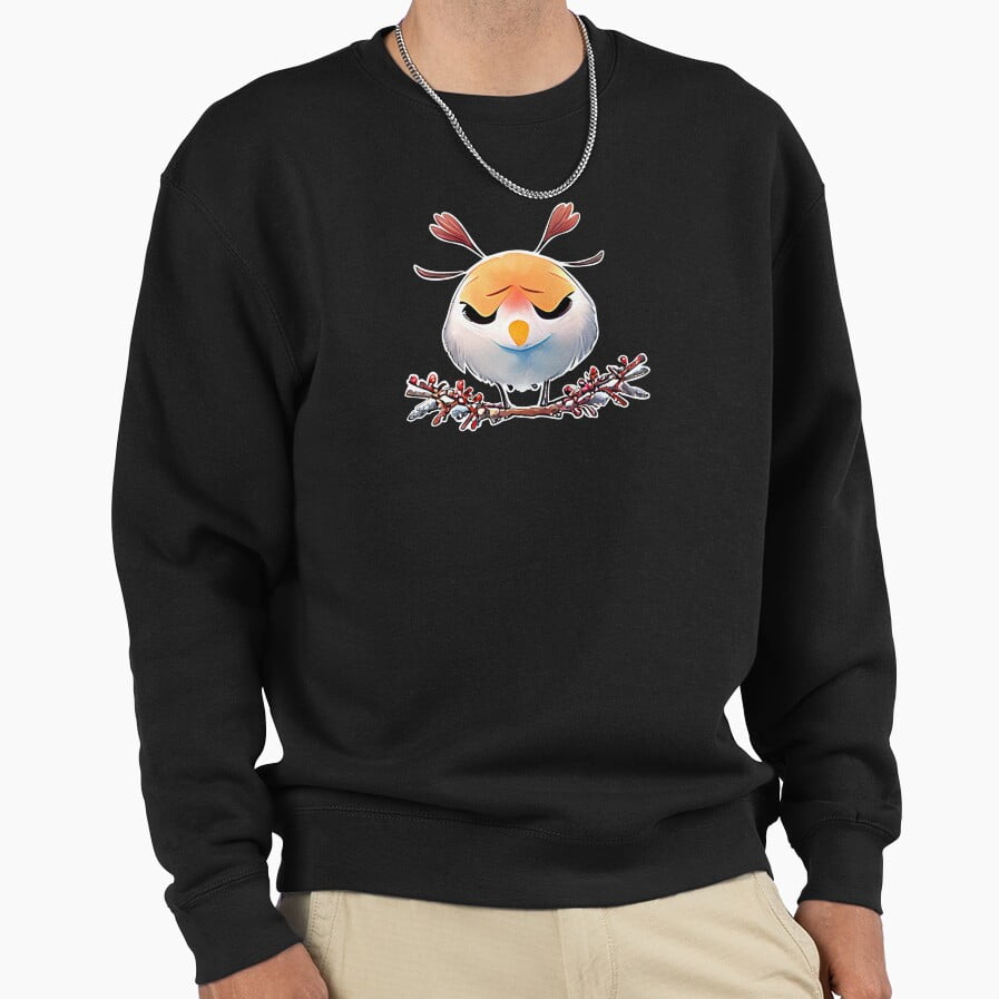 Christmas Fluffy Bird Sits On Snowy Branch Retro Holiday Graphic Art ...