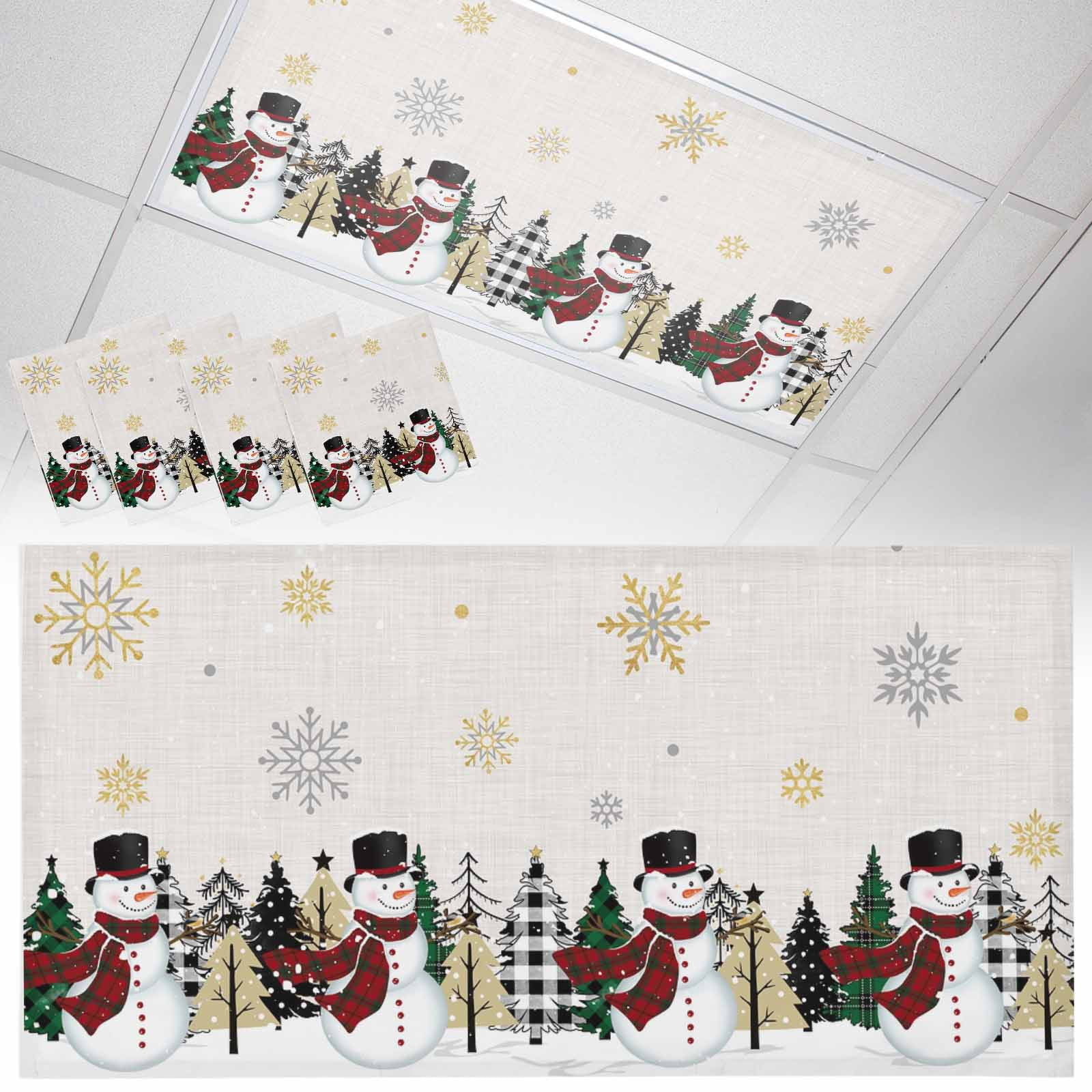 Christmas Fluorescent Light Covers for Ceiling Lights Buffalo Plaid ...