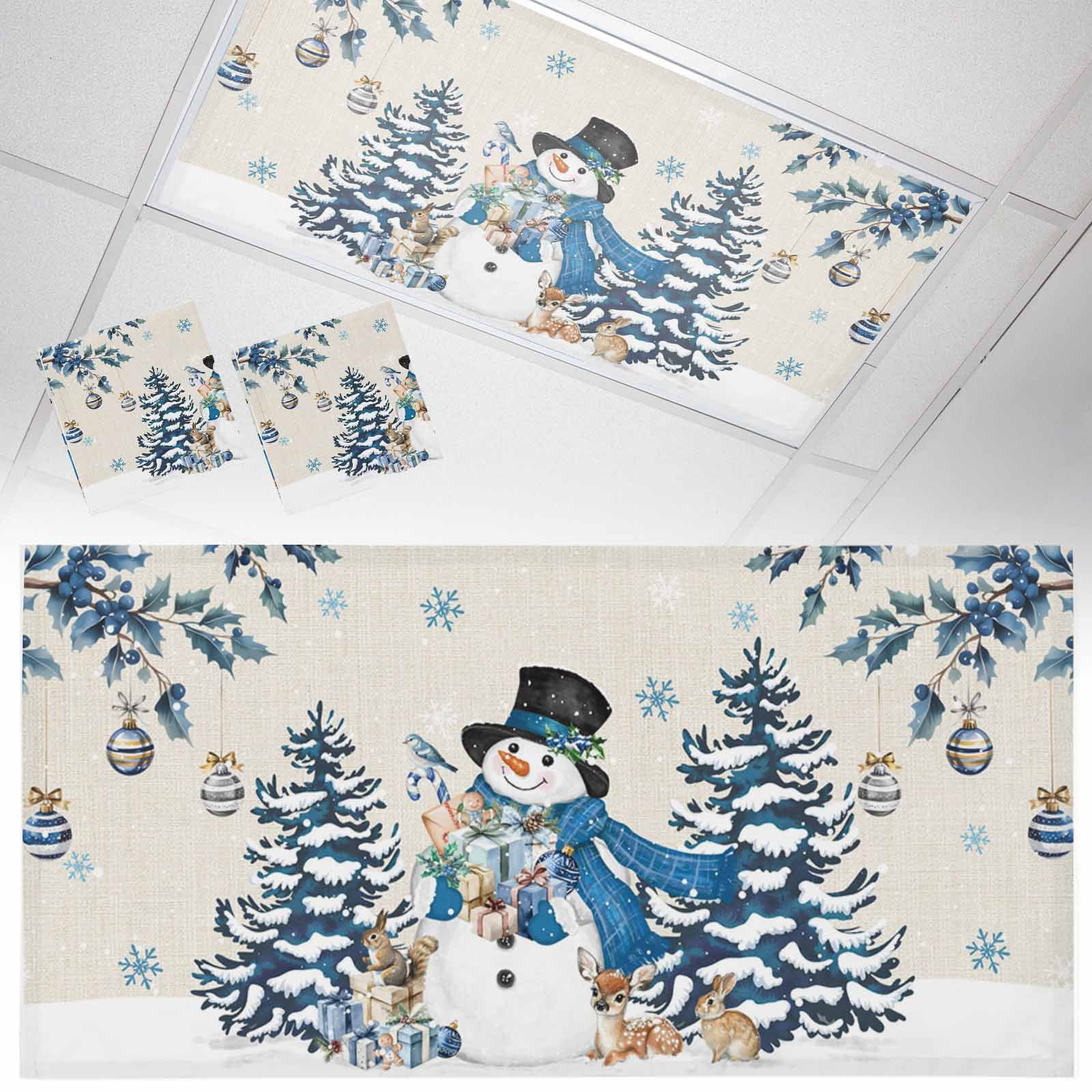 Christmas Fluorescent Light Covers for Ceiling Lights Christmas Balls ...
