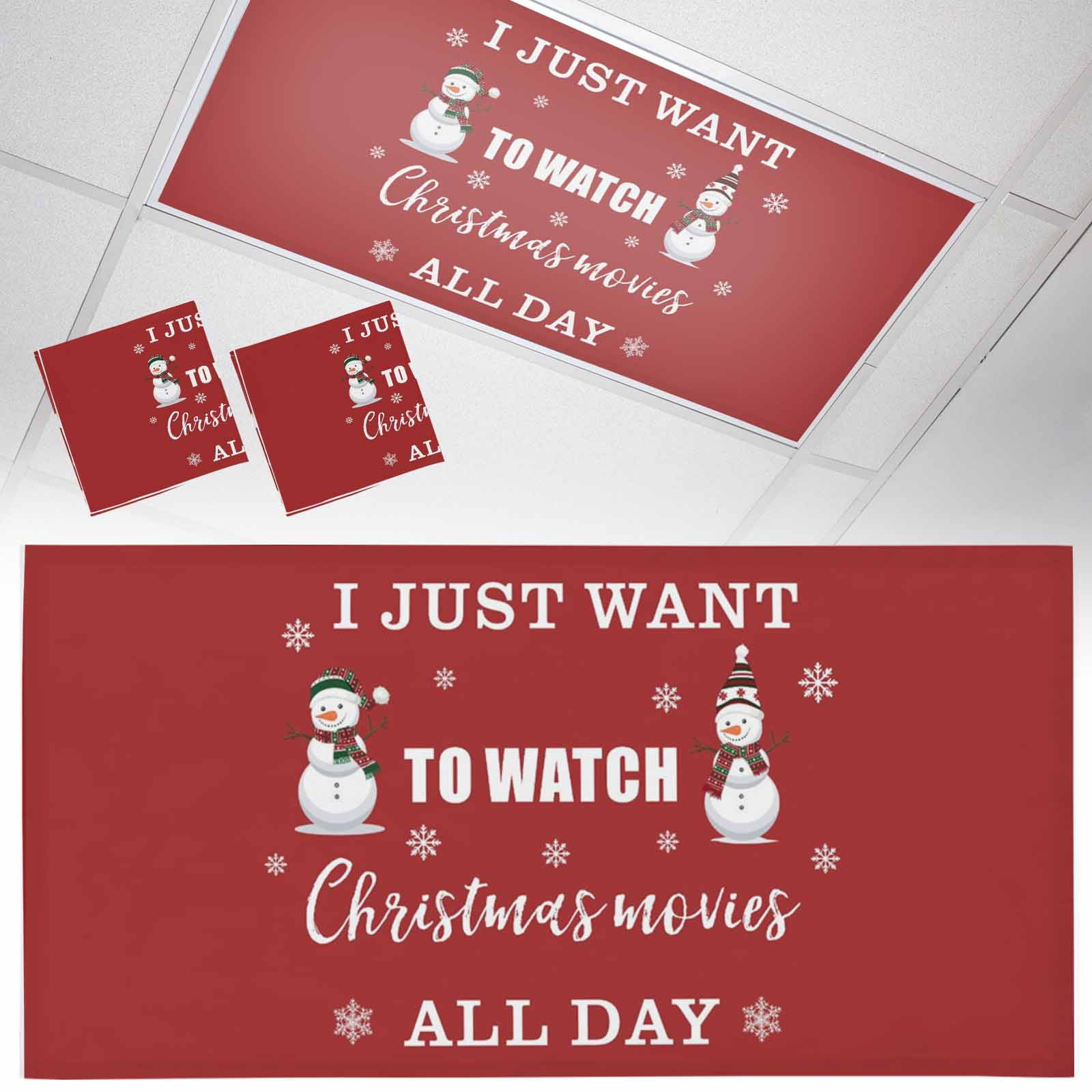 Christmas Fluorescent Light Covers for Ceiling Lights Christmas Movie ...