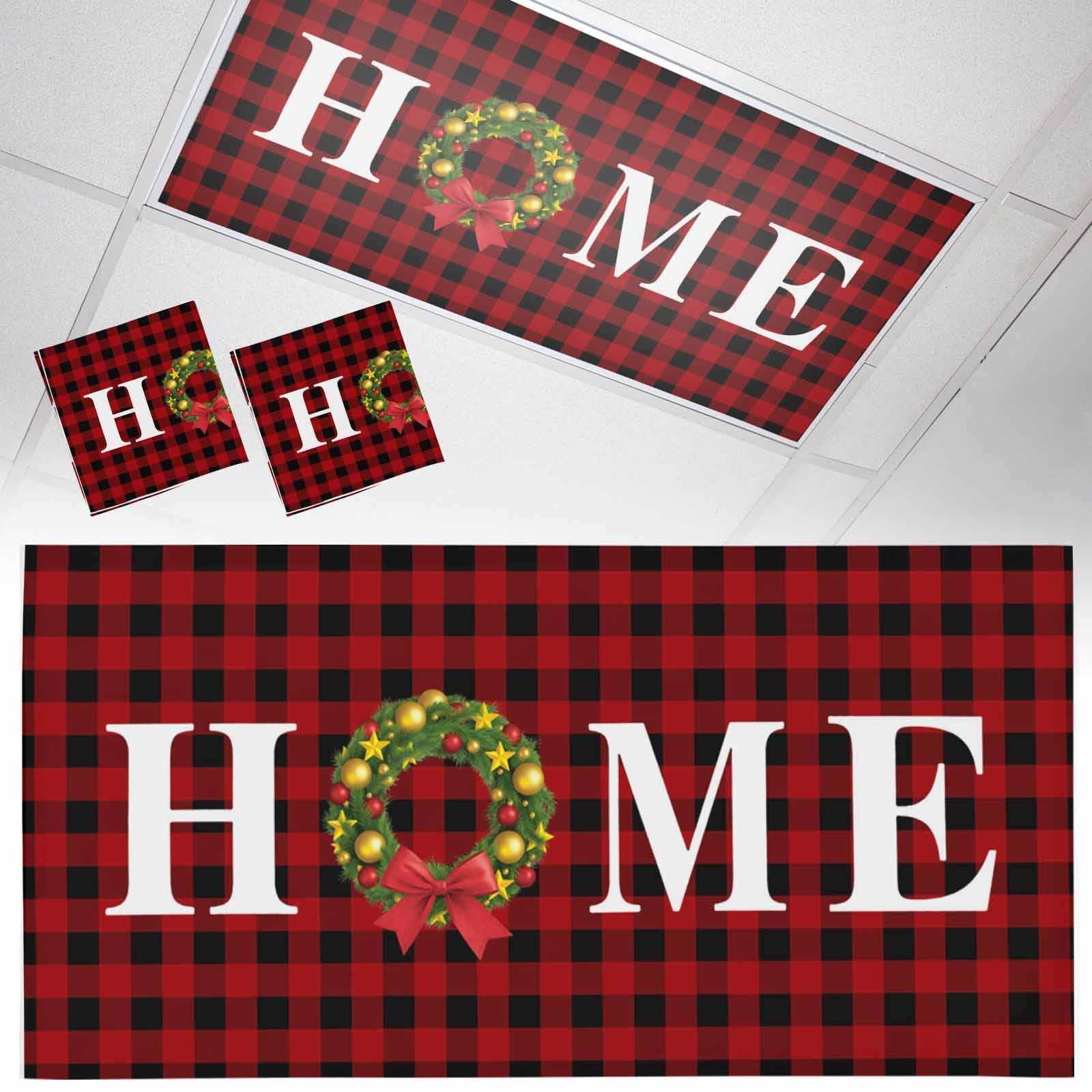 Christmas Fluorescent Light Covers for Ceiling Lights Pine Needle ...