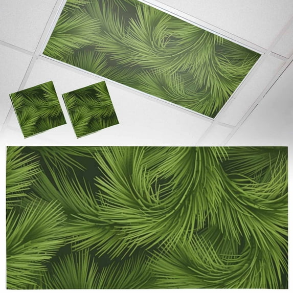 Christmas Fluorescent Light Covers for Ceiling Lights Pine Needles ...