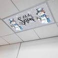 Christmas Fluorescent Light Covers, Grey Snowman Xmas Winter Snowflake ...