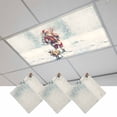 Christmas Fluorescent Light Covers, Xmas Santa Deer Snowflake Winter ...