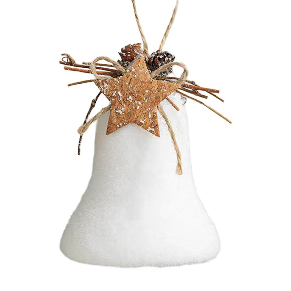 Christmas Foam Ball White Snowflake Bell Xmas Tree Pendant For Xmas ...