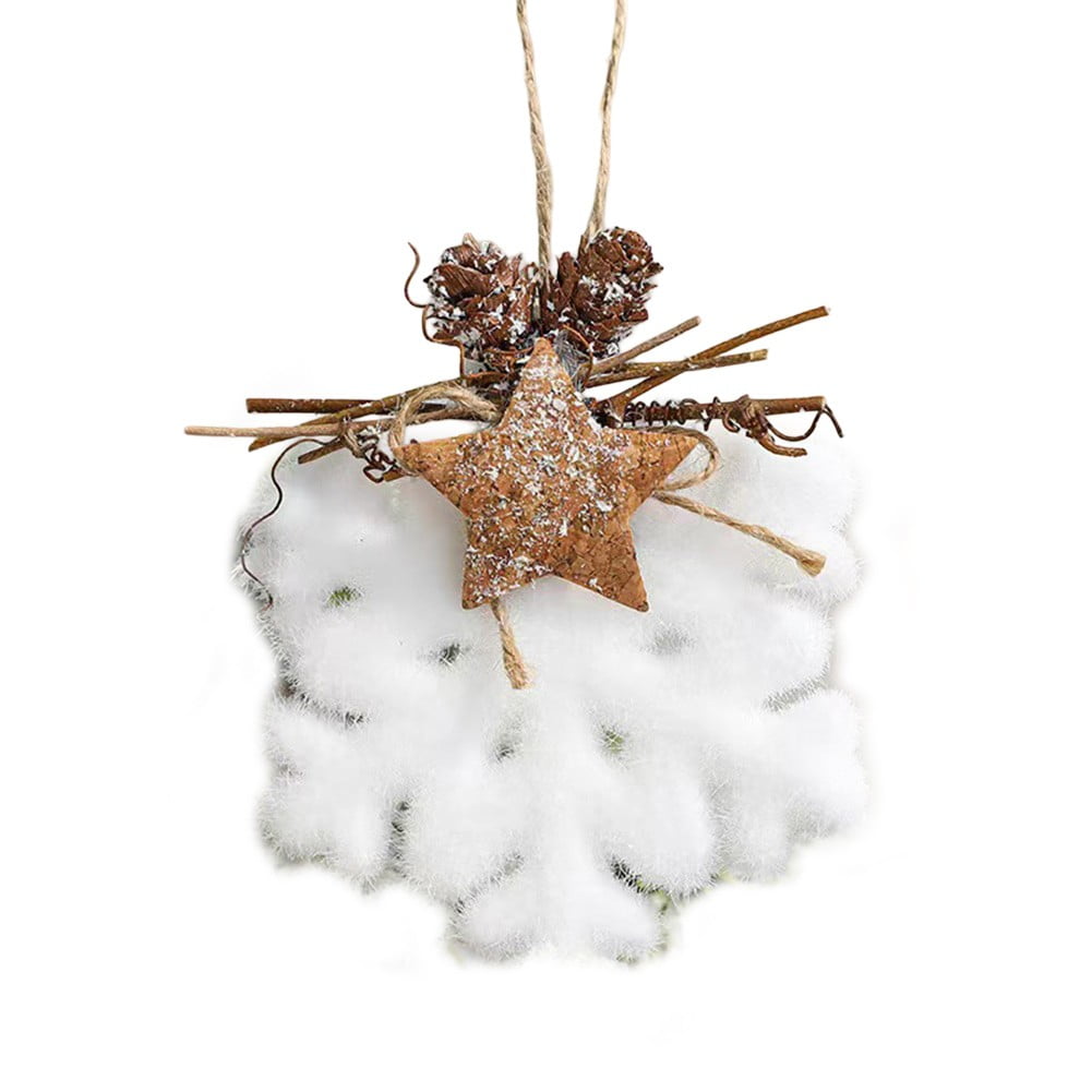 Christmas Foam Ball White Snowflake Water Drop Bell Xmas Tree ...