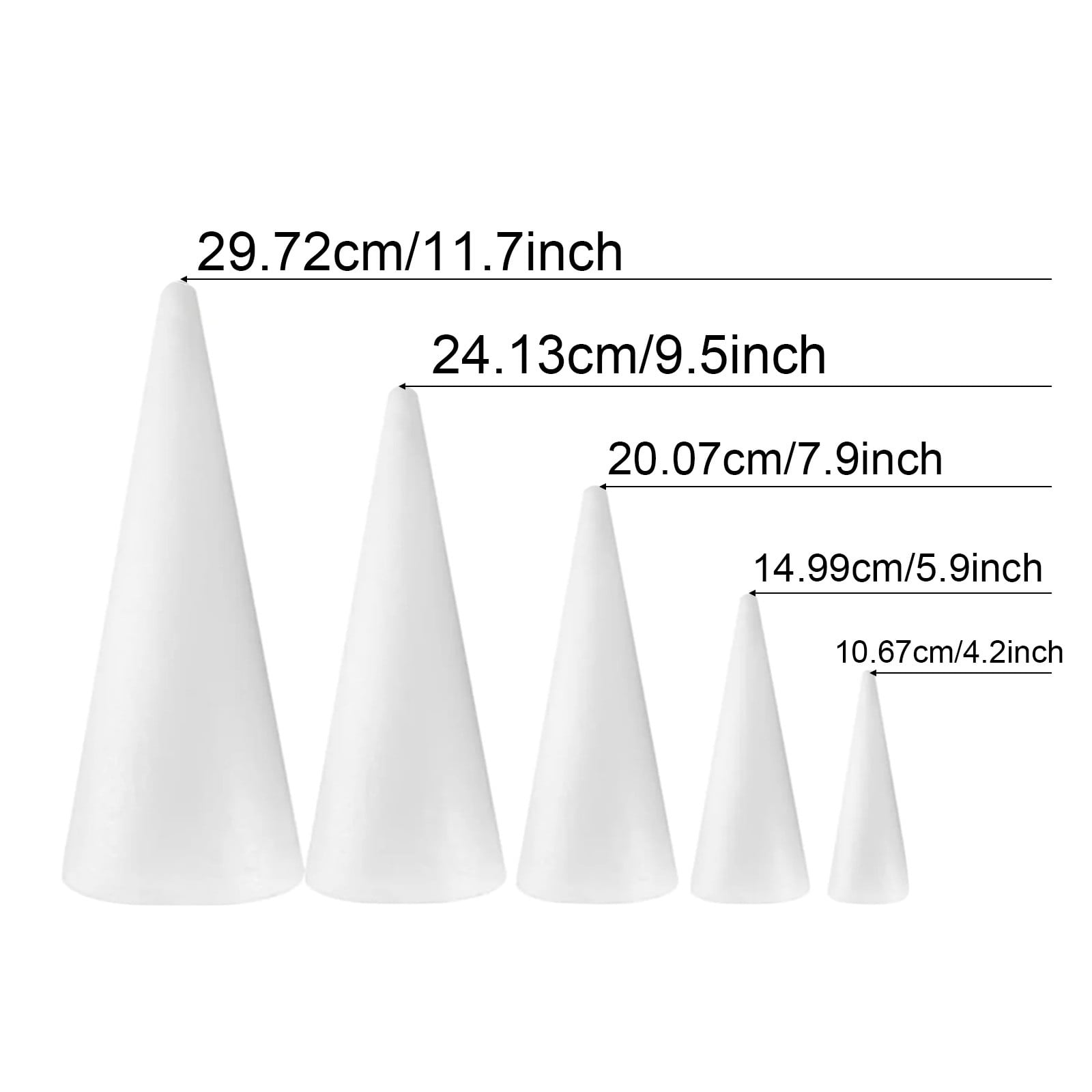 Christmas Foam Polystyrene Filler A/ Craft Tree Shaped For Arts Crafts ...