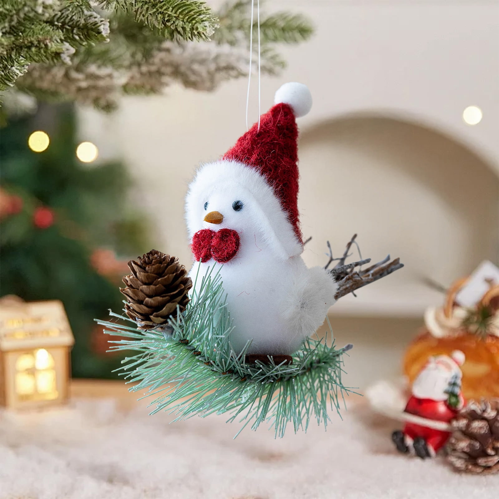 Christmas Foam Red Birds Ornaments, Artificial Holiday Tree Decorations, Christmas Tree Decor ...