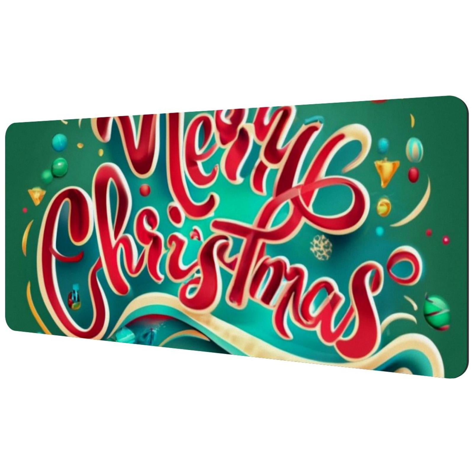 Christmas Font Letters Desk Pad, Desk Mat with Rubber Base, Office Desk ...