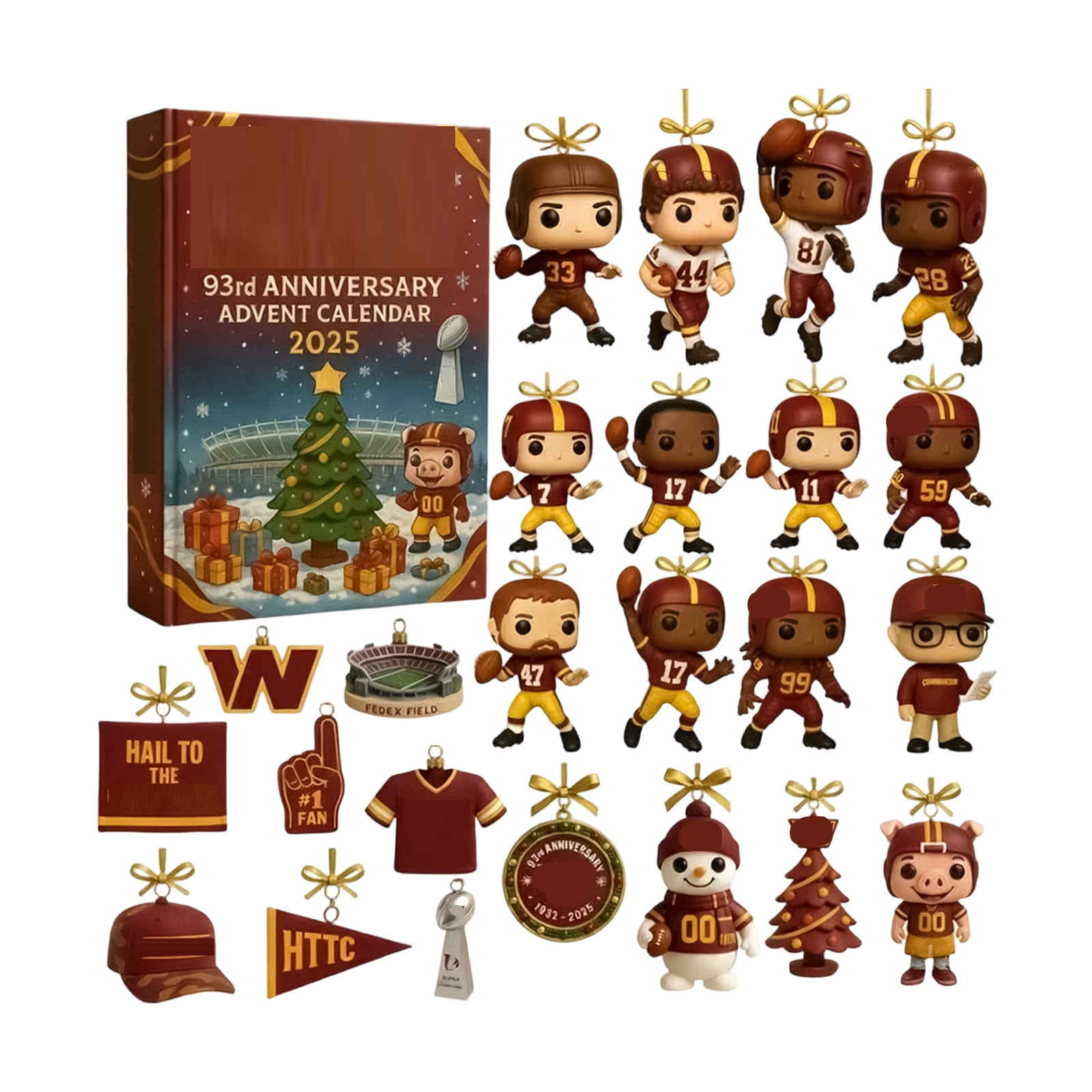 Christmas Football Advent Calendar 2025,Washington Commanders Football ...