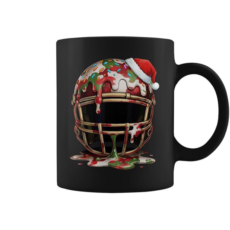 Christmas Football Drip Boys Ice Cream Drip Camo Santa Xmas Coffee Mugs ...