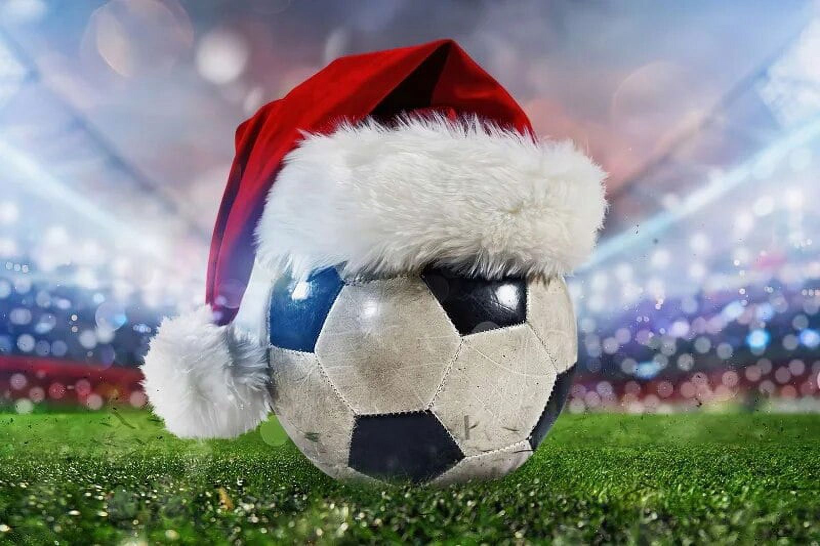 Christmas Football Photography Background Stadium Green Lawn Light Bokeh Baby Shower Kids ...