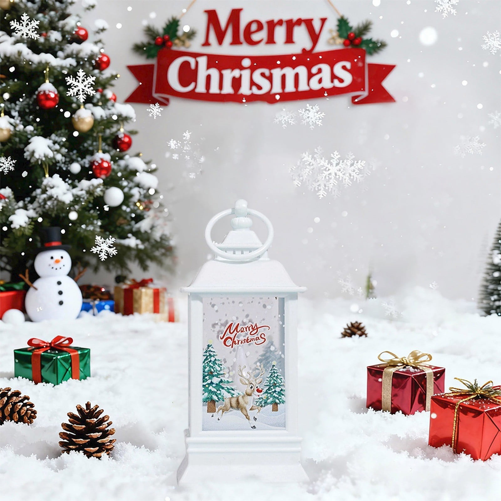 Christmas Four-Corner Wind Lights, Festive Atmosphere Christmas Tree ...