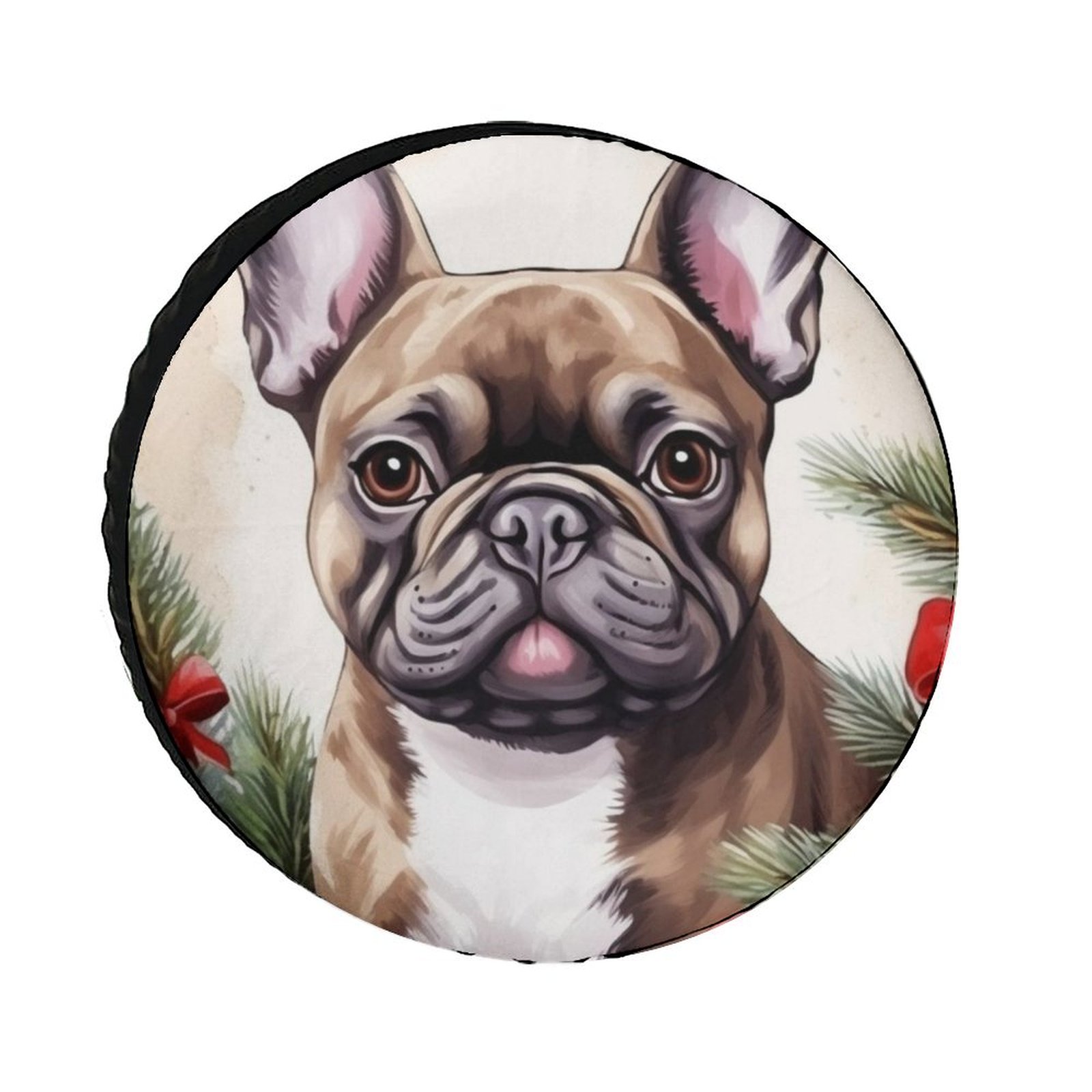 Christmas French Bulldog Camper Spare Tire Cover Merry Christmas Animal ...