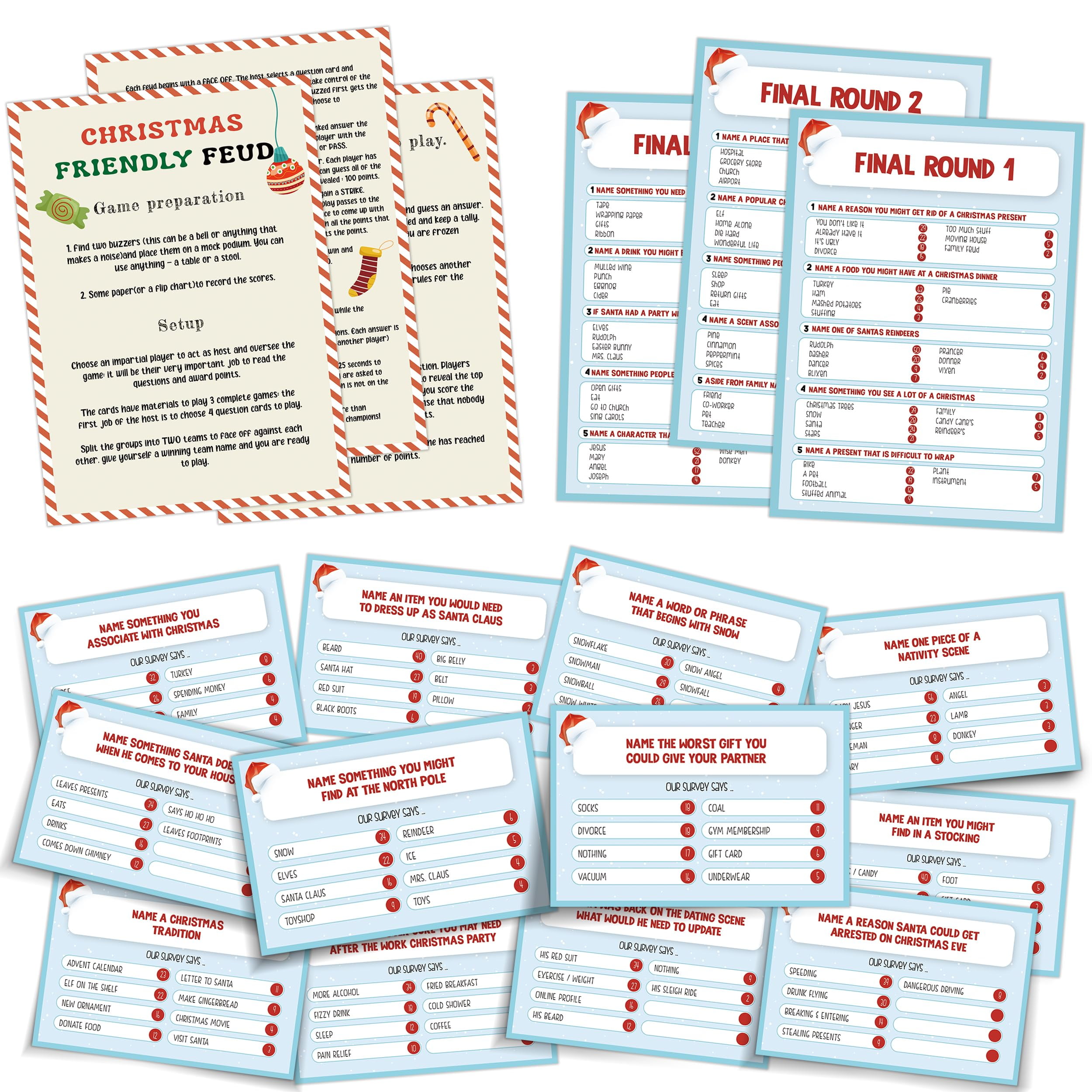 Christmas Friendly Feud Game - The Hilarious H2FSDParty Game Top ...