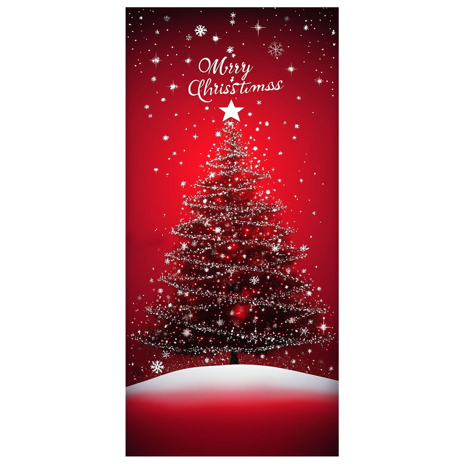 Christmas Front Door Cover Elastic, 35 * 78''Christmas Door Cover Cloth ...