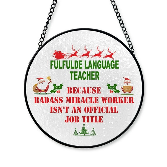 Christmas Fulfulde Language Teacher Stained Glass Window Hanging 2025, Fulfulde Language Teacher ...