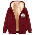 Christmas Full Zip Up Hoodies For Mens Winter Fleece Sherpa Lined ...