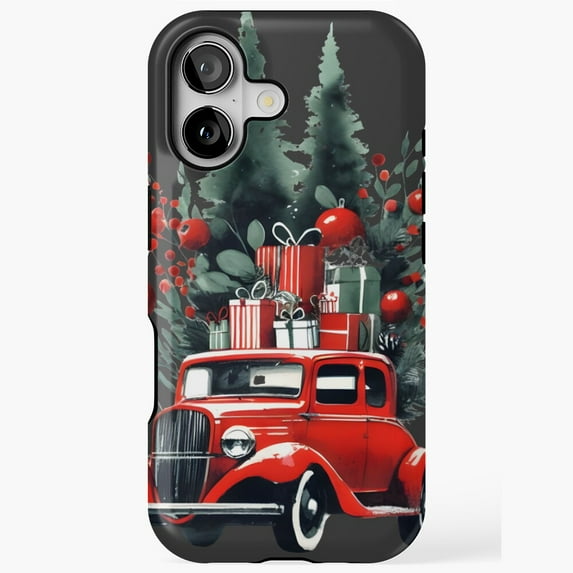 Christmas Fun Ride Red Truck Festive Phone Case for iPhone 17 11 12 13 ...