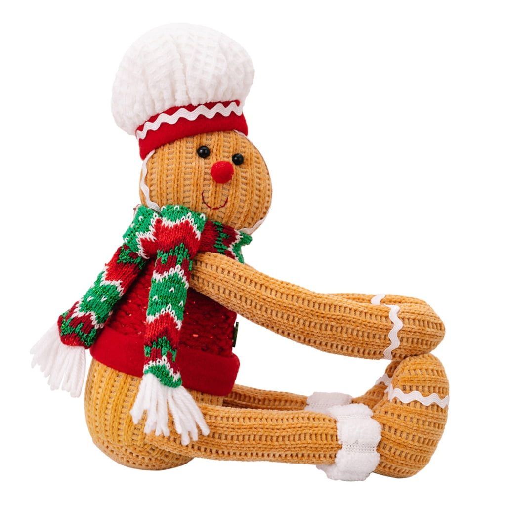 Christmas Funny Knitted Gingerbreads Man Dolls Curtain Tieback Buckles ...