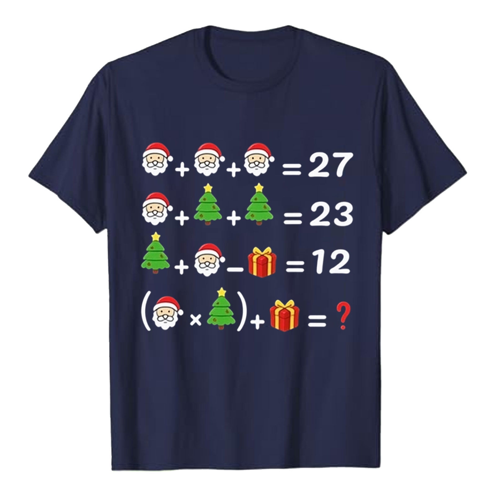 Christmas Funny Math Print Shirt Boys Cool Graphic Tee With Humorous ...