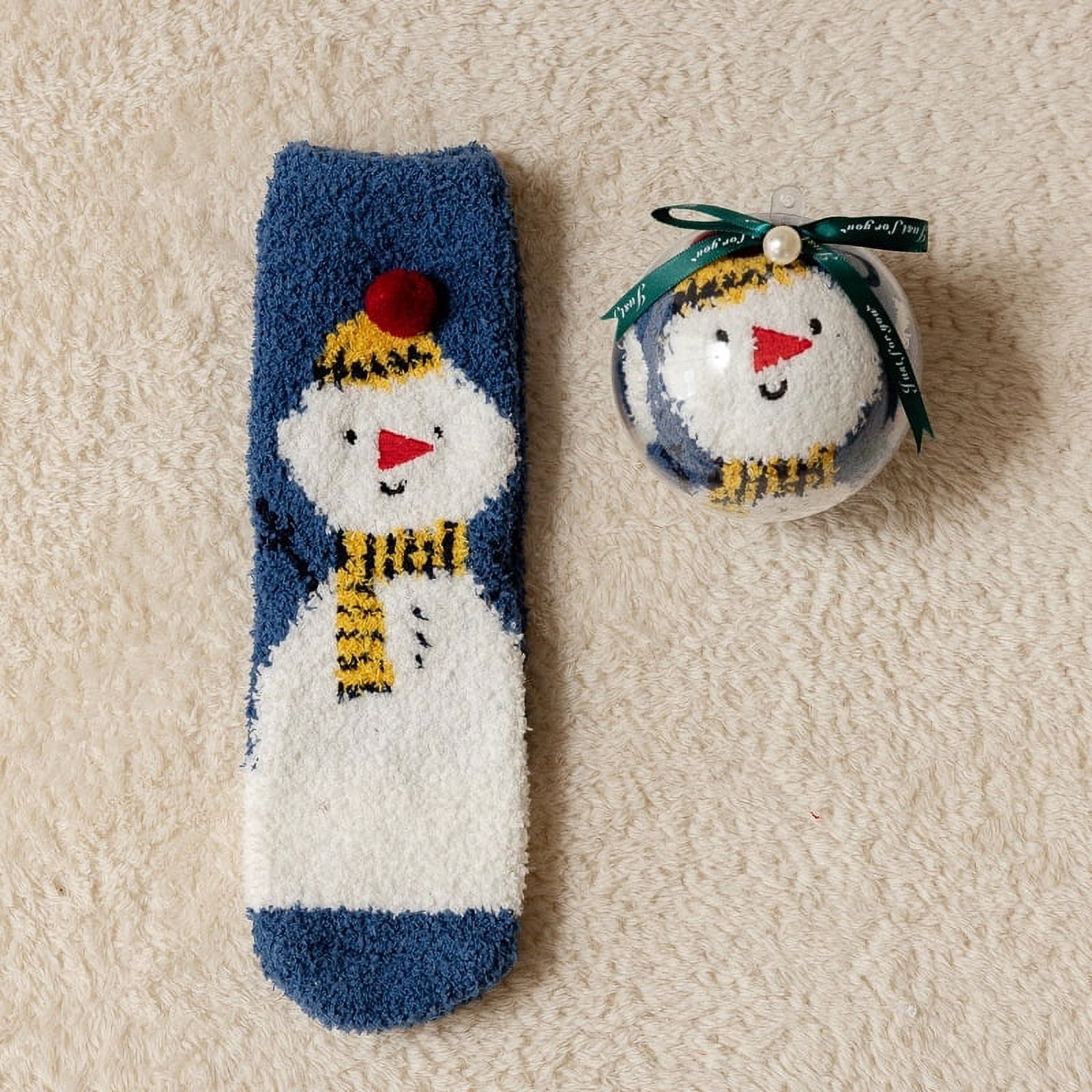 Christmas Fuzzy Cozy Socks for Women Fluffy Plush Warm Fun Colorful ...