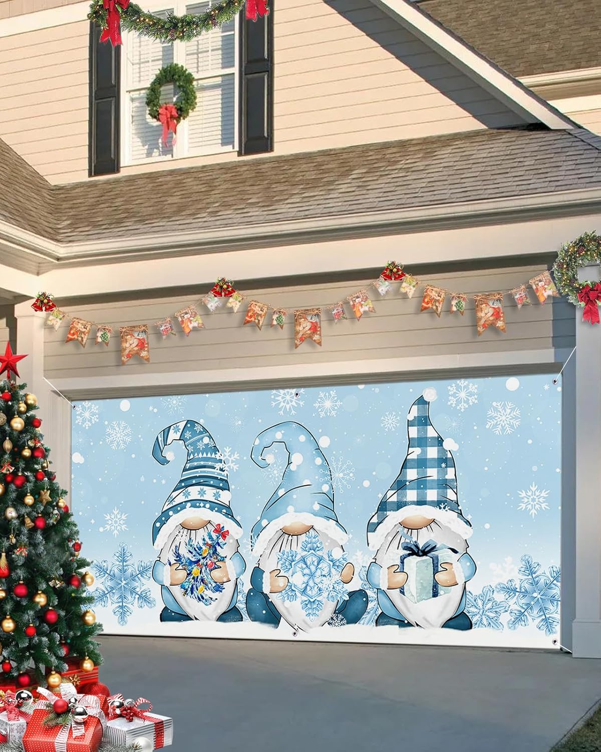 Christmas Garage Door Banner Cover 6 x 13 ft, Winter Christmas ...