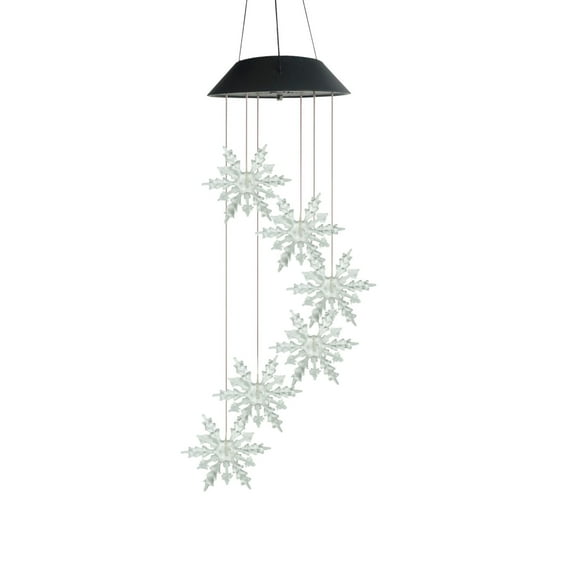 Christmas Garden Decoration Snowflake Wind Chime Pendant 27.56 Inches ...