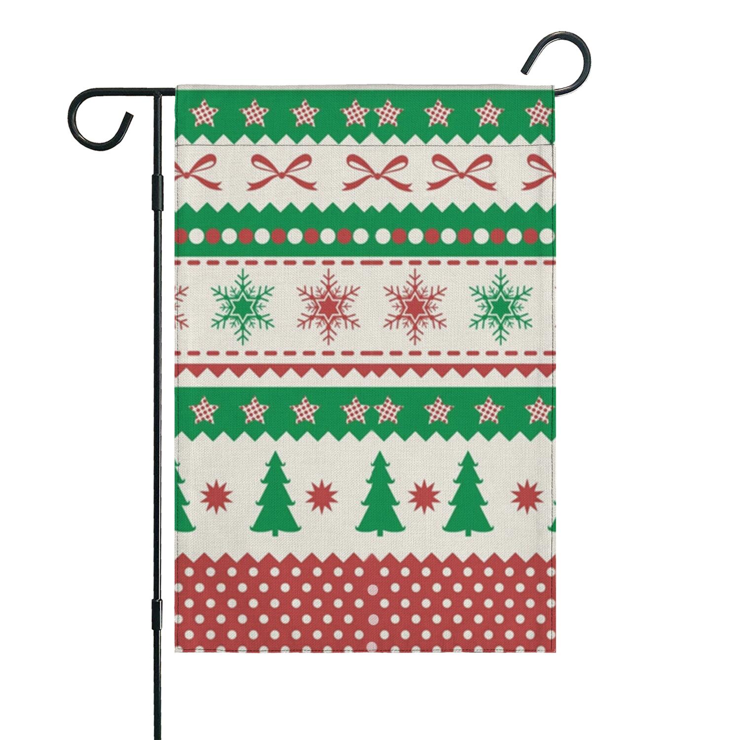 Christmas Garden Flag - Double Sided 12x18 Inch, Seasonal Outdoor Decor ...