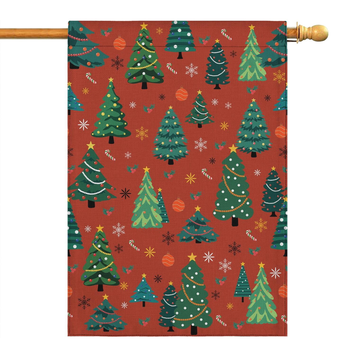 Christmas Garden Flag - Double Sided 28x40 Inch, Holiday Seasonal ...