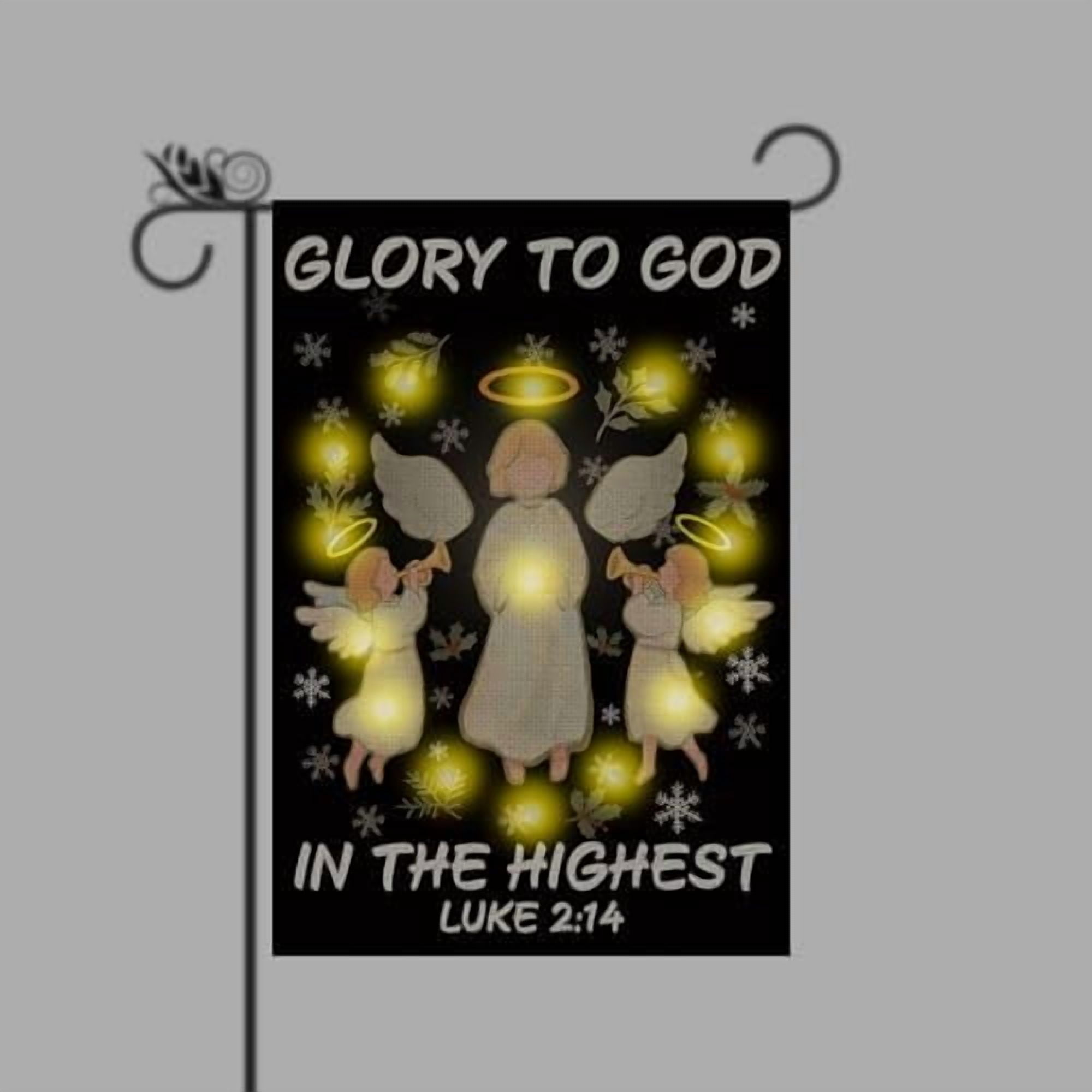 Christmas Garden Flag - Led Christian Garden Flag for Outside ...