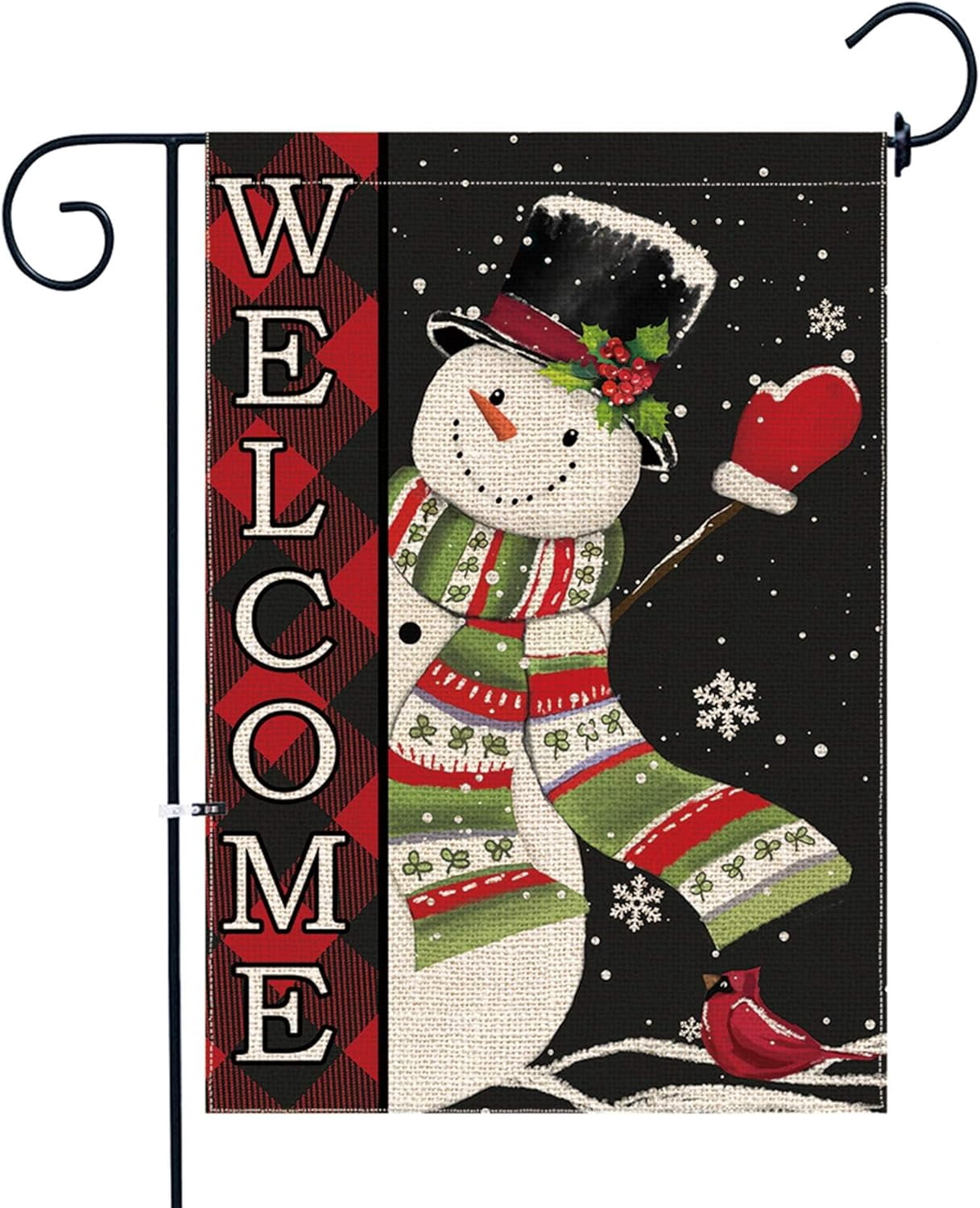 Christmas Garden Flag Christmas Snowman 12 x 18 Double Sided Flag ...