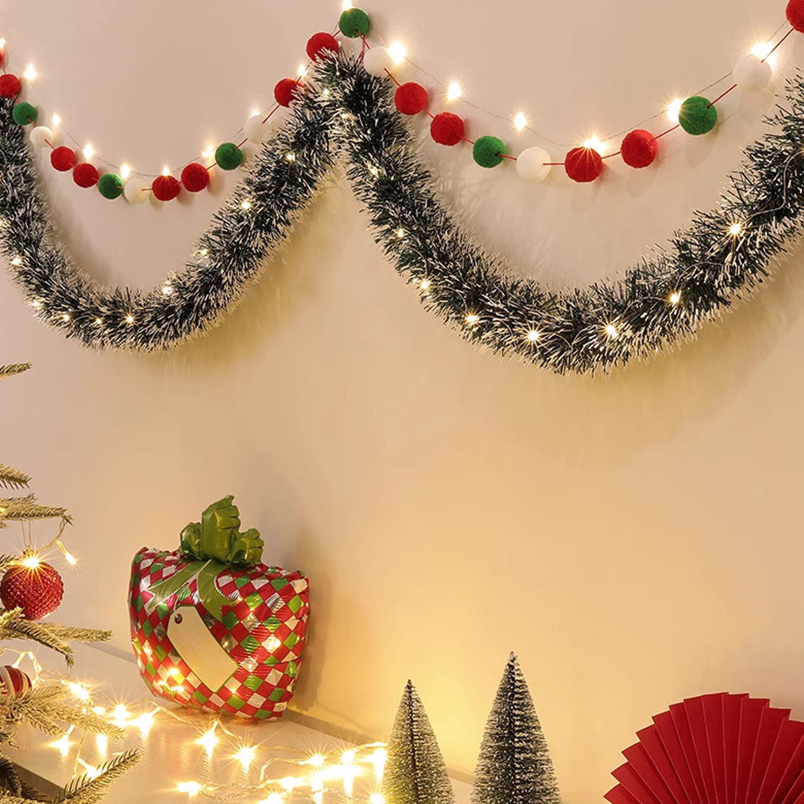 Christmas Garland under $5! Bzdzmqm Christmas Velvet Drawstring Bag ...