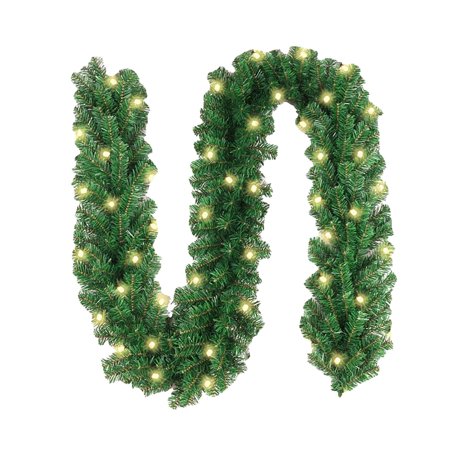 Christmas Garland with 50 LED Lights- Battery Operated Waterproof ...