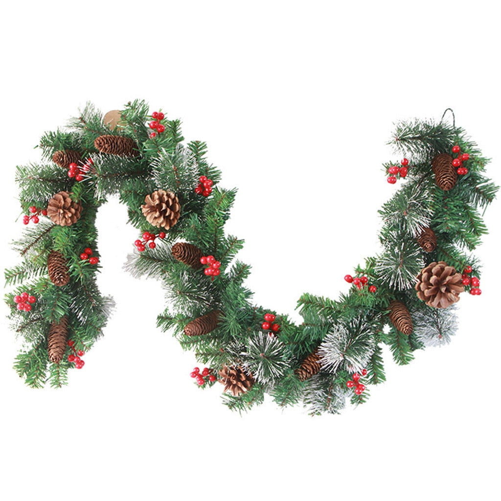 Christmas Garland 8.86FT Artificial Christmas Garland Realistic ...
