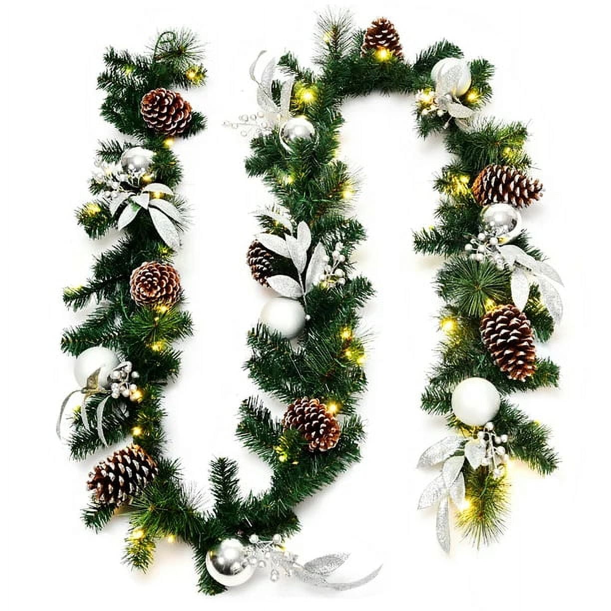 Christmas Garland,Christmas Garland with Lights,garland,9ft pre-lit ... Christmas Garland,Christmas Garland with Lights,garland,9ft pre-lit ...