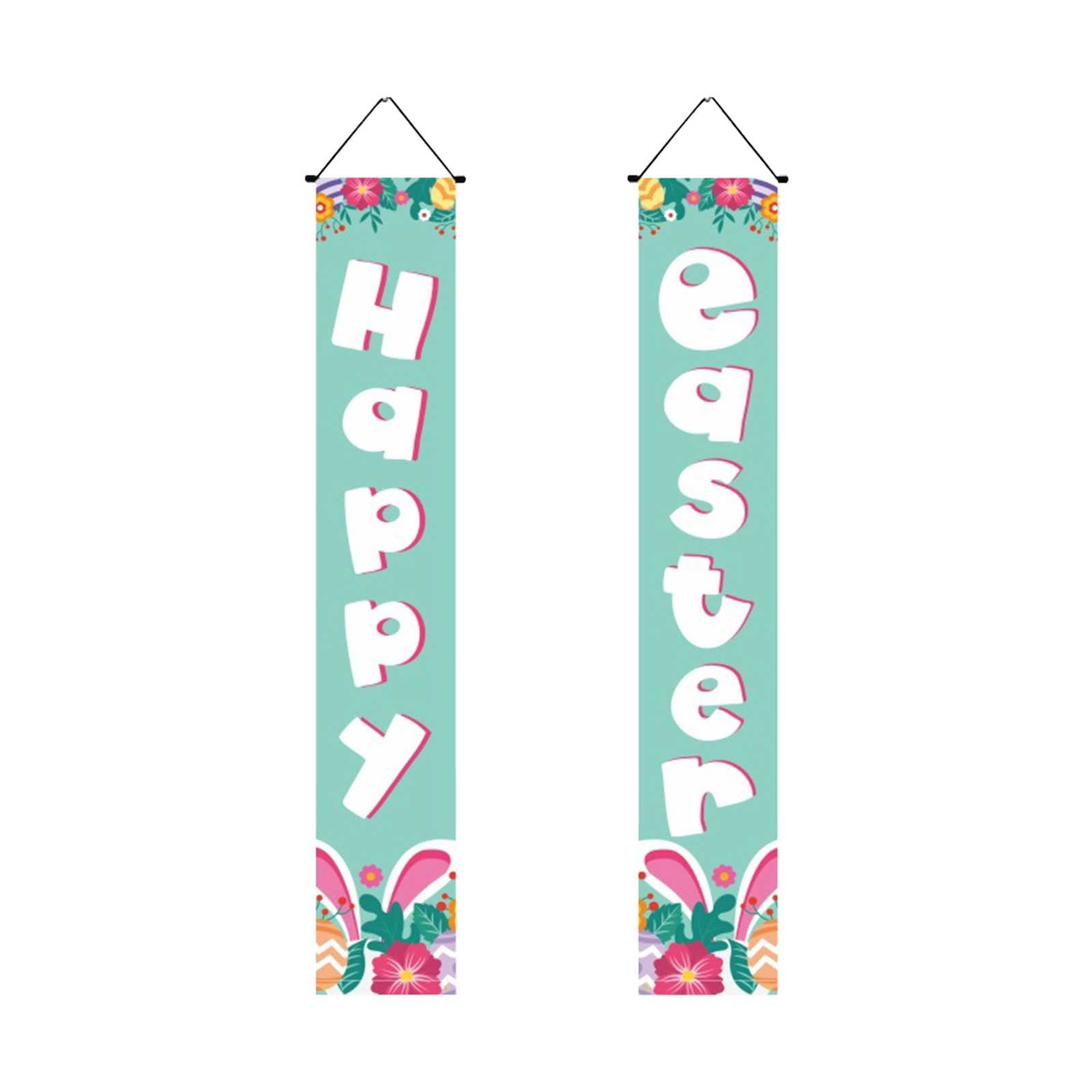 Christmas Garland Fireplace Easter Couplets Easter Egg Bunnies Decorate ...