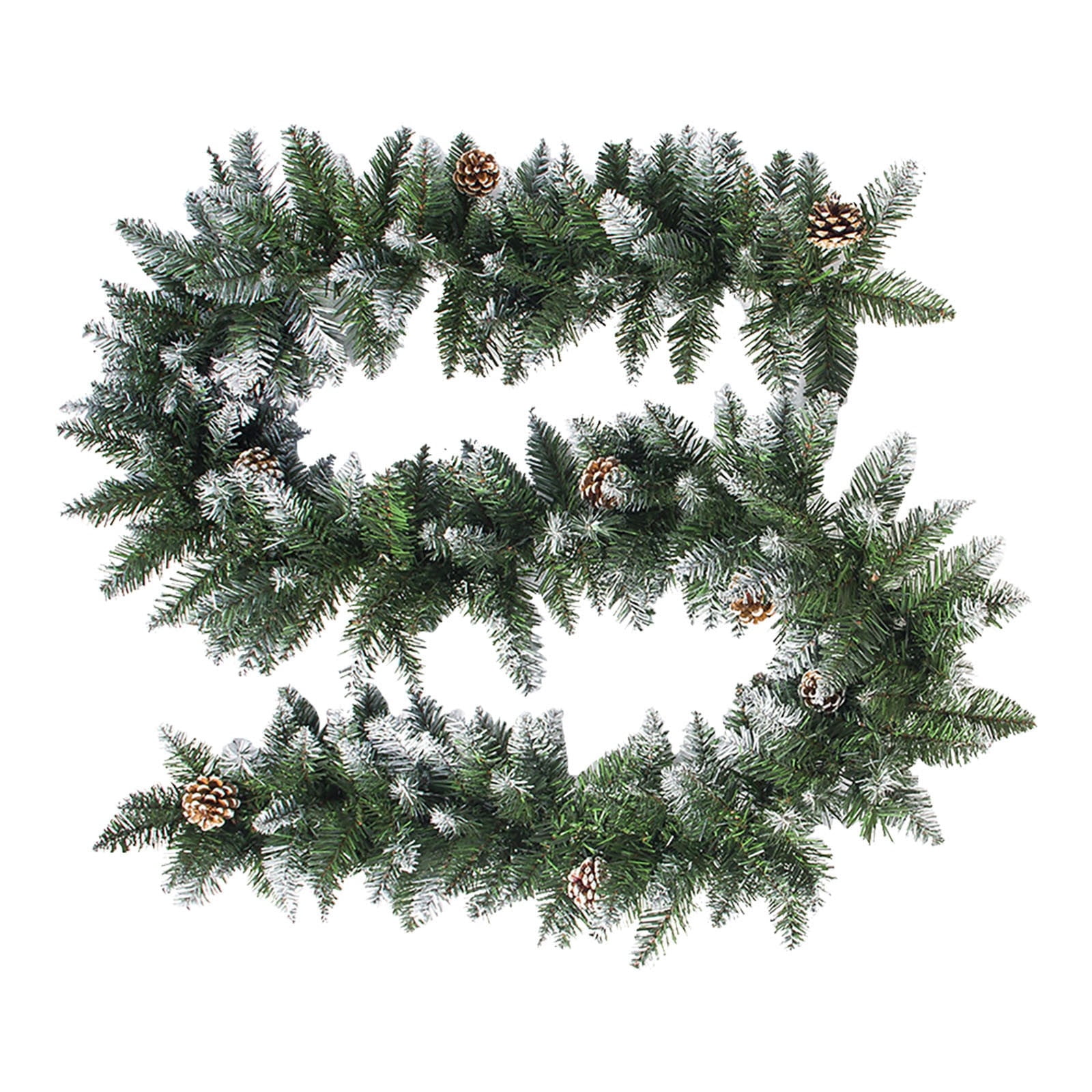 Christmas Garland Snow Flocked Garlands Decoration Green Xmas Festive ...