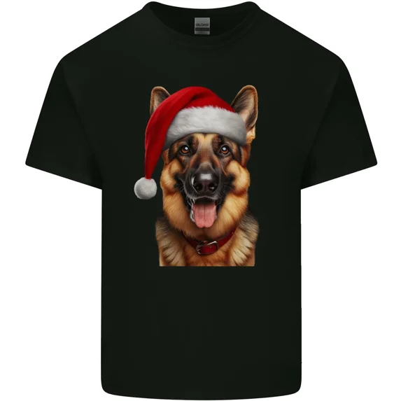 Christmas German Shepherd Dog Xmas Alsatian Holiday Unisex T-Shirt, up ...