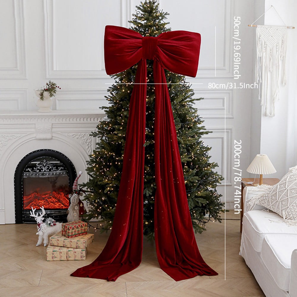 Christmas Giant Bow Decoration, Big Bows For Backdrop Room Decor,Wine ...