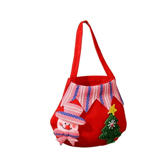 Christmas Gift Bag, Christmas Candy Bag, Reusable Fabric Christmas ...
